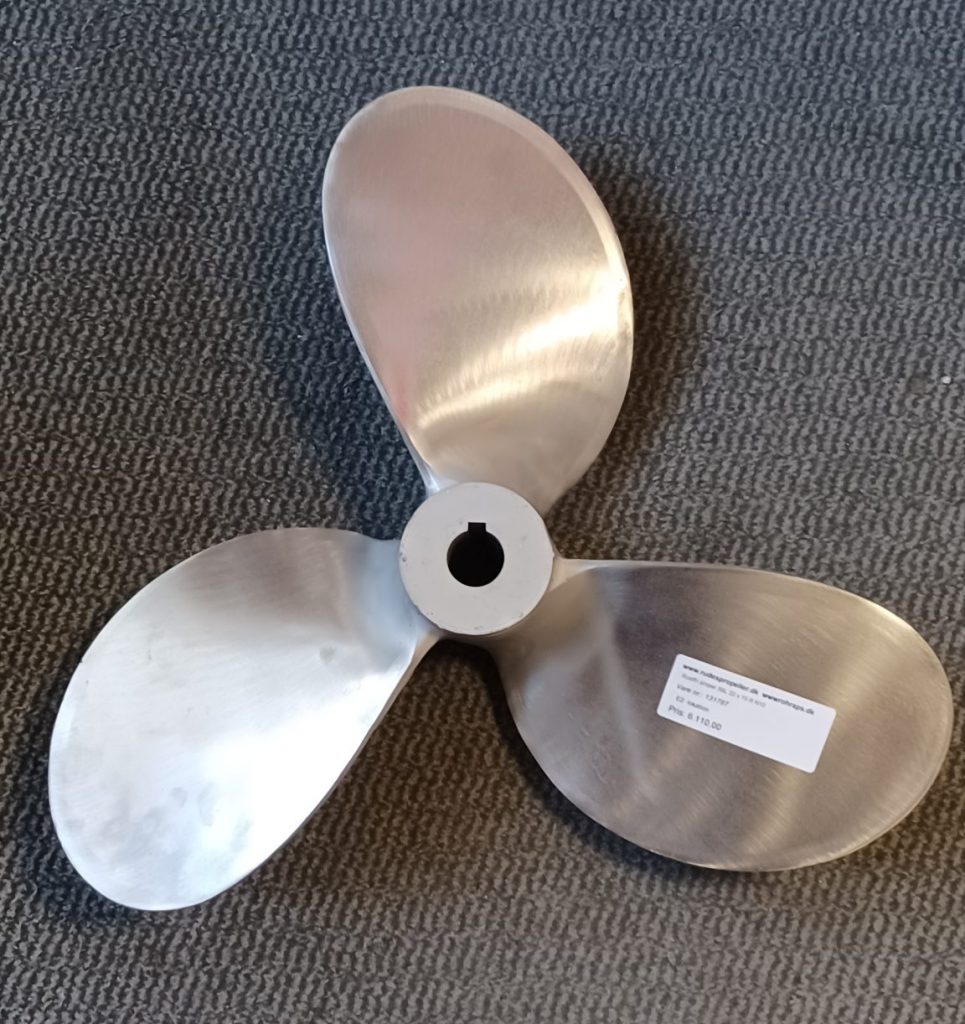 Rustfri propel 3BL 22 x 15 R Ø35 1/10 – Rudes Propeller